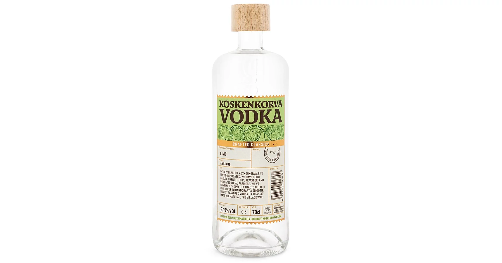 Koskenkorva Lime vodka DRS (0,7L / 37,5%) - DrinkMix Italwebshop