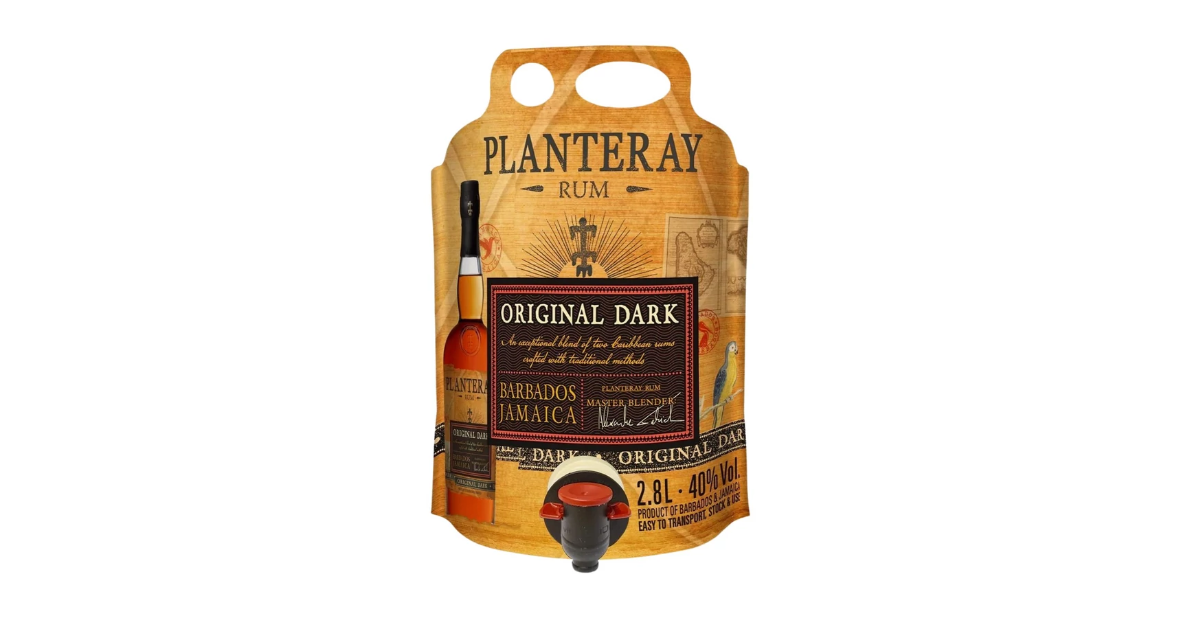 Planteray Original Dark Eco Pouch rum (2,8L / 40%) - DrinkMix Italwebshop